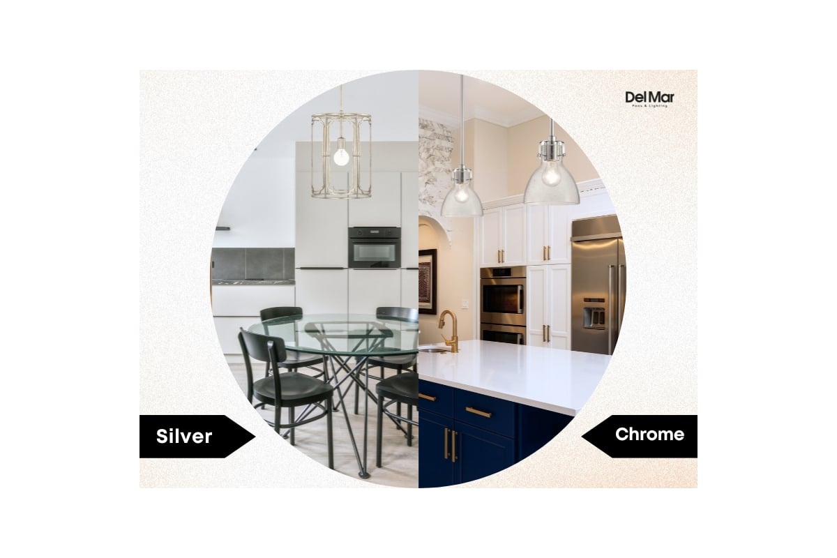 Shine Bright with Lustrous Silver and Chrome Lighting | DelMarFans.com