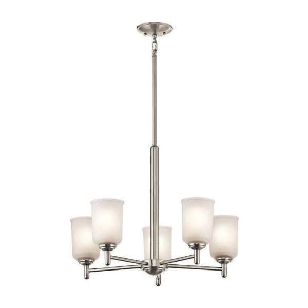 Kichler 43671NI Shailene 5 Light Satin Nickel Chandelier Lighting ...