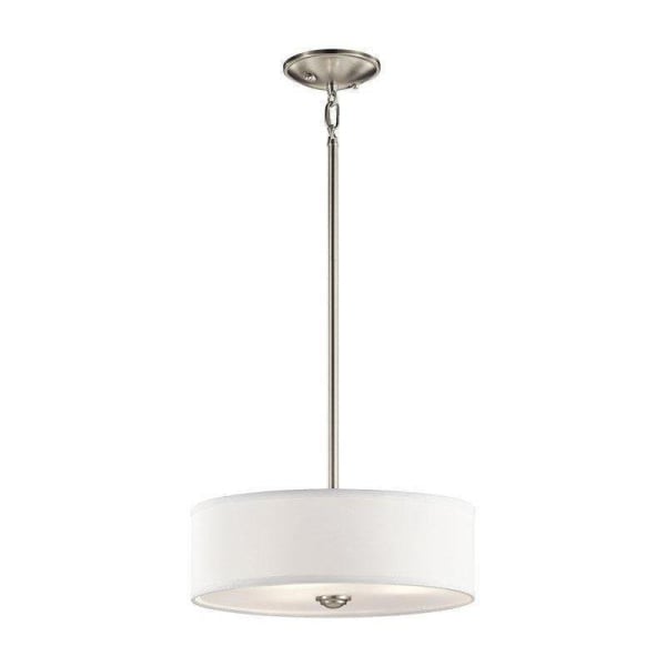 Kichler 43675NI Shailene 3 Light Satin Nickel Semi Flush Lighting ...