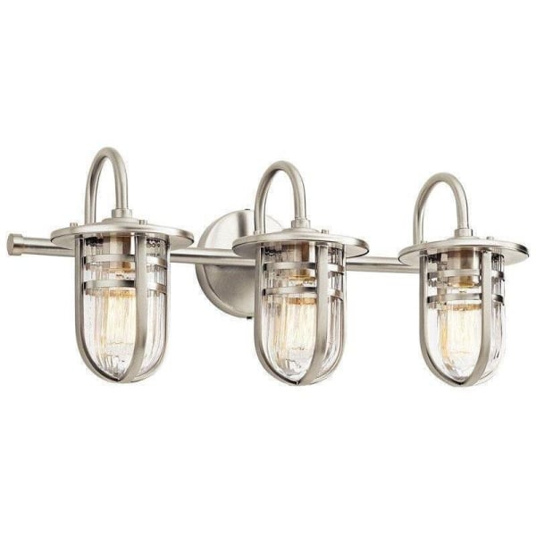 Kichler 45133NI Caparros 3 Light Satin Nickel Vanity Lighting ...