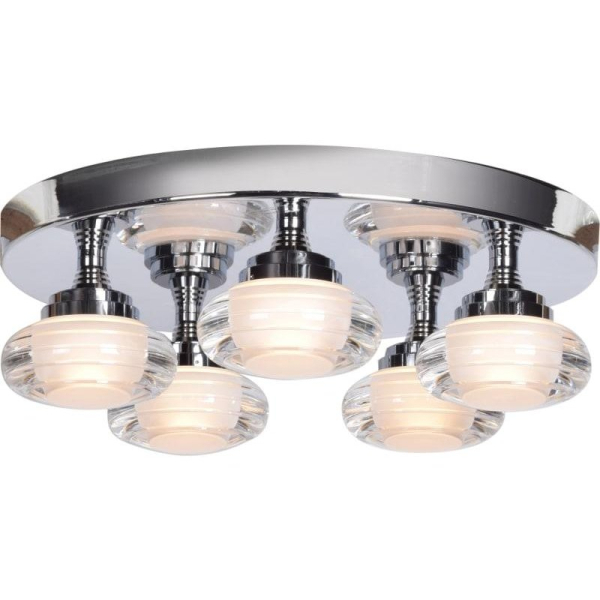 Access Lighting 63979LEDD-CH/ACR Optix 5-Light Chrome Flush Mount ...