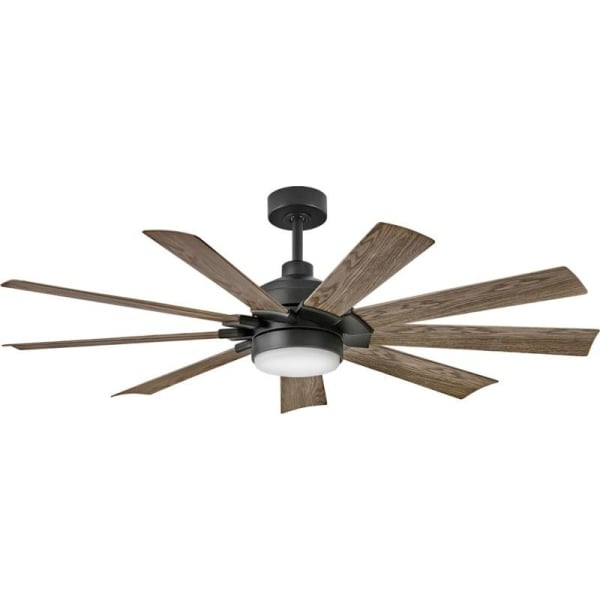 Hinkley 904260FMB-LWD Turbine 60 Inch Matte Black Ceiling Fan with LED ...
