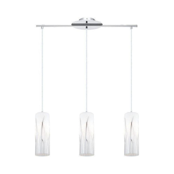 EGLO 92741A Rivato 3-Light White / Chrome Pendant | DelMarFans.com