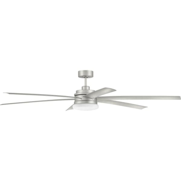 Craftmade CLZ72PN6 Chilz 72 Inch Painted Nickel Ceiling Fan with LED ...