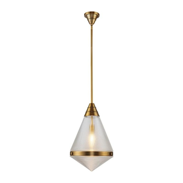 Alora PD348022VBPG Willard Vintage Brass / Clear Prismatic Glass ...