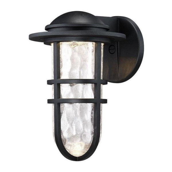 dweLED WS-W24513-BK Steampunk 1-Light Black Outdoor Wall Sconce ...