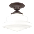 Hudson Valley 3409F-OB Petersburg 1-Light Old Bronze Semi Flush ...