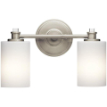 Kichler 45922NI Joelson 2-Light Brushed Nickel Vanity | DelMarFans.com